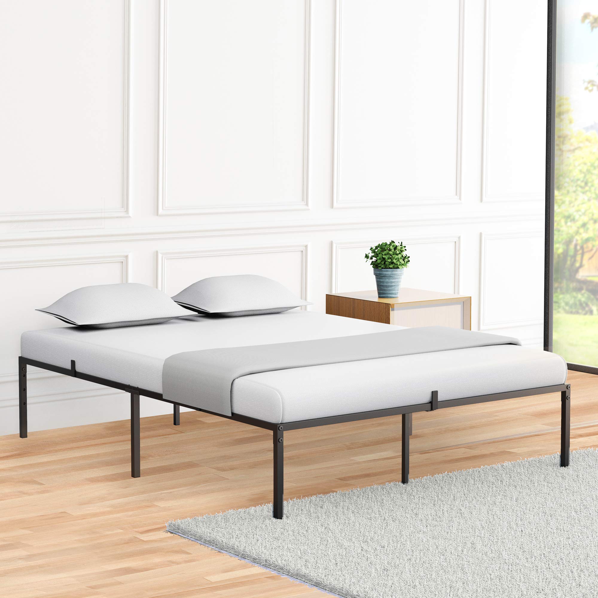 GAOMON Full Bed Frame with Storage 14Inch Metal Platform Bed Frame wit