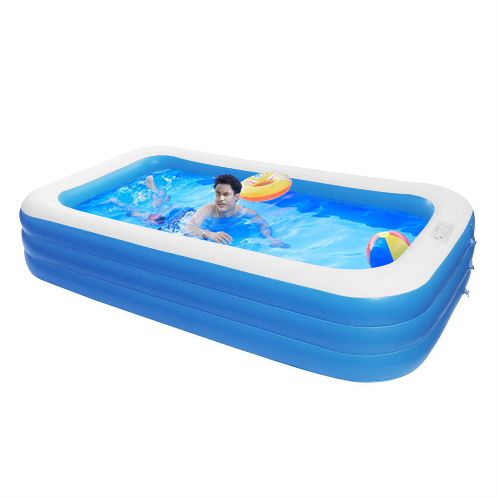 GAOMON 120*72*22in Inflatable Swimming Pool Wall 3 Layers Cuboid Pool