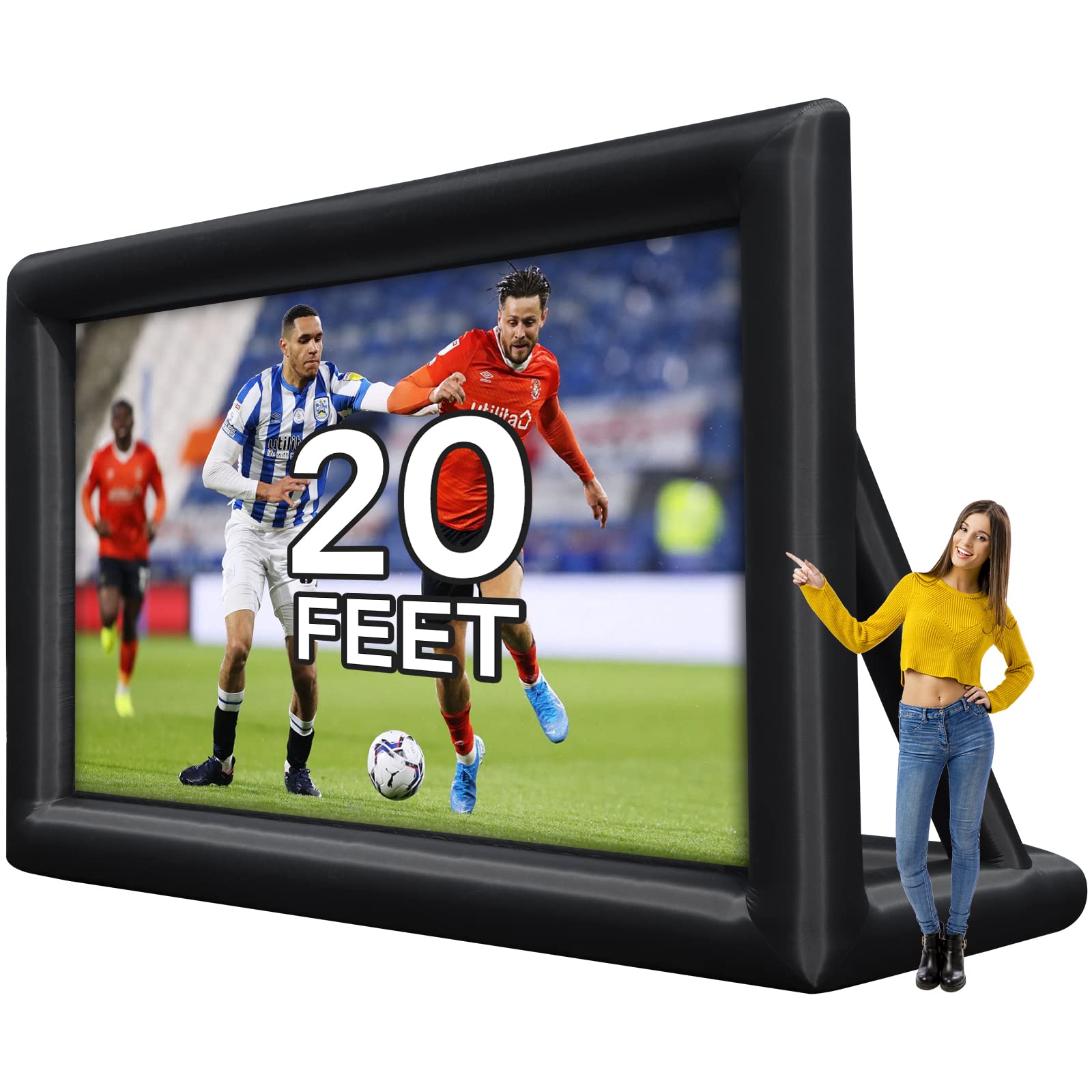 GAOMON 20FT Inflatable Projector Screen Portable Blow Up Outside Proje