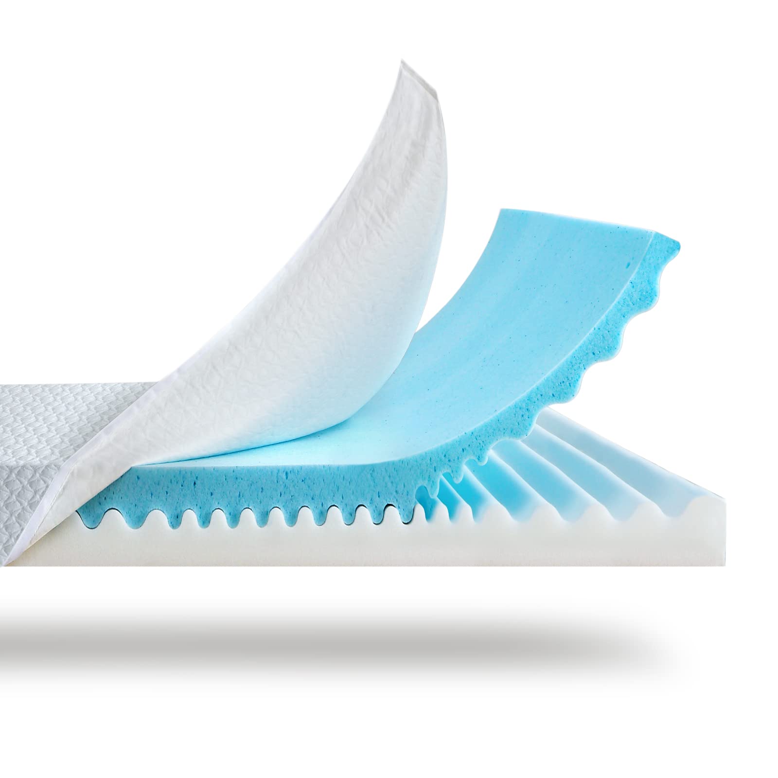 GAOMON 4 Inch Memory Foam Mattress Topper Dual Layer Mattress Topper