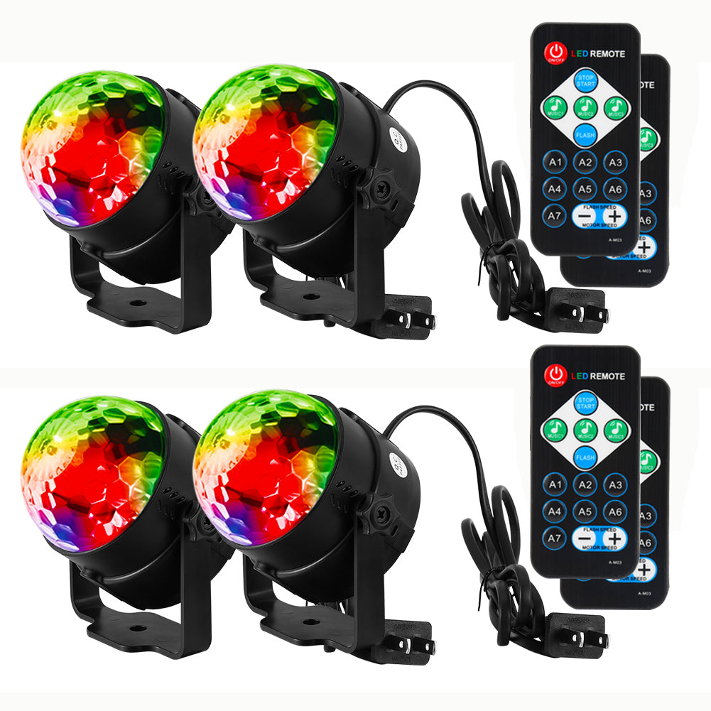 GAOMON 4PCS Portable LED Disco Crystal Ball Party Lights
